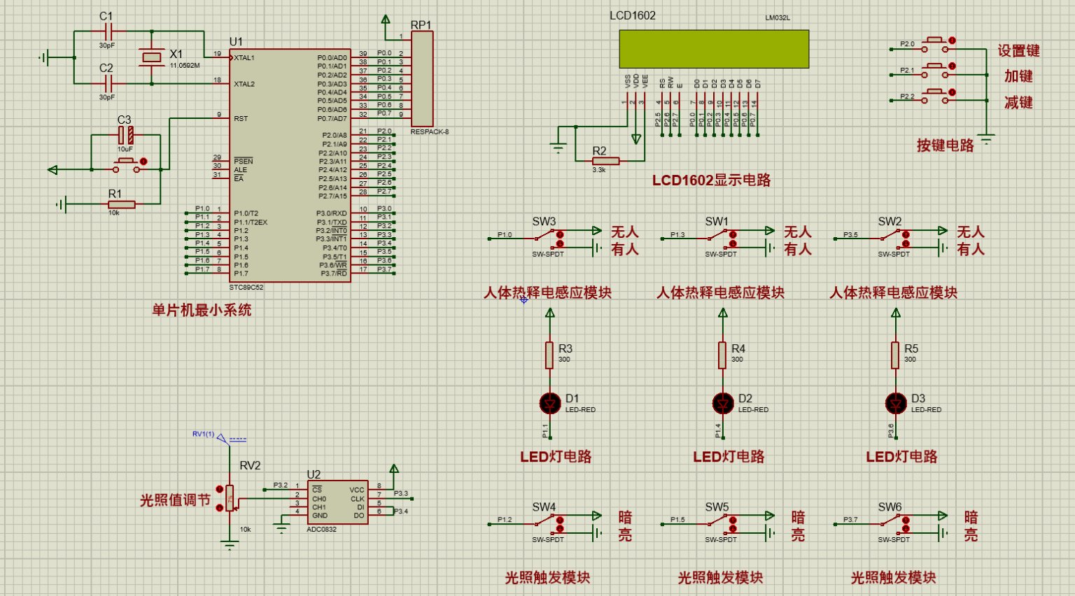【mcuclub-fz-021】基于单片机的节能型教室智能照明的自动灯控系统设计【仿真设计】 - 单片机俱乐部